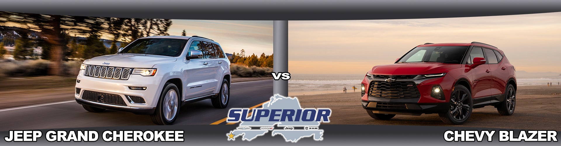 Jeep Grand Cherokee vs Chevrolet Blazer - 4 x 4 SUV Comparisons - Duluth MN